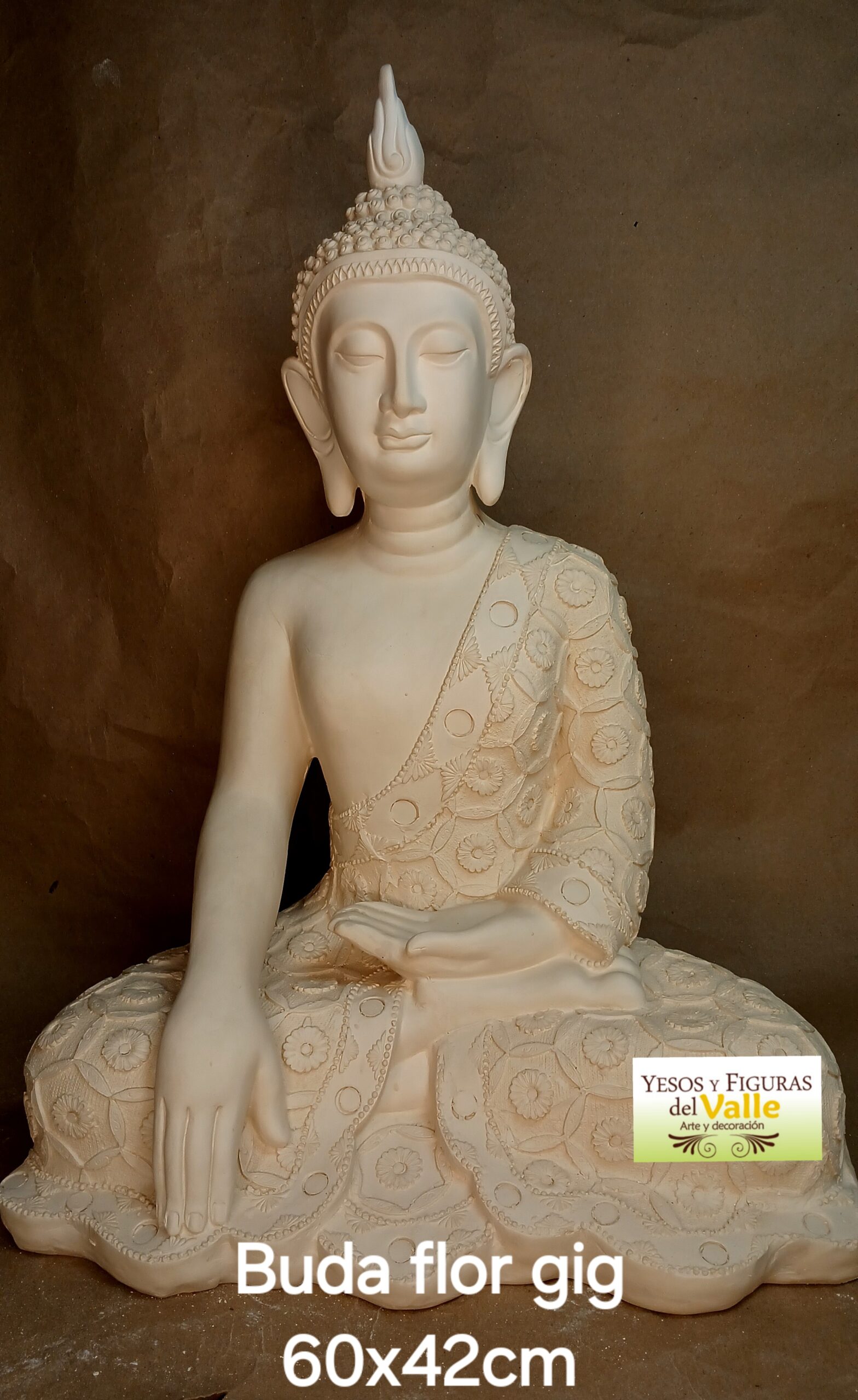 Buda flor gigante - Figuras en Yeso